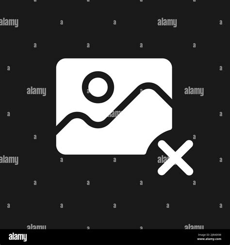 Delete Photo Dark Mode Glyph Ui Icon Stock Vector Image Art Alamy