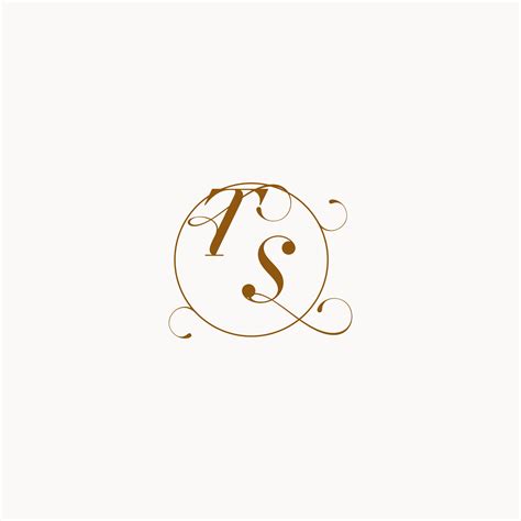 Ts Wedding Monogram Initial In Perfect Details 34902933 Vector Art At Vecteezy
