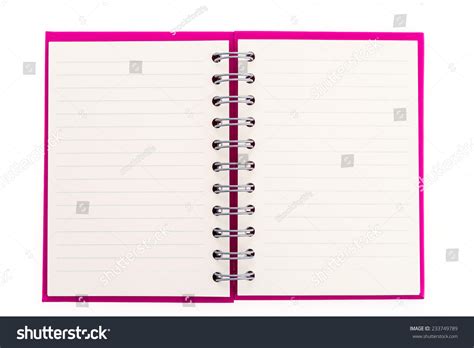 Pink Note Book Isolated On White Stock Photo Shutterstock