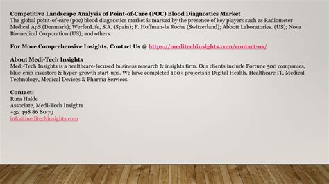 PPT Point Of Care POC Blood Diagnostics Market Demands Growth Analysis To PowerPoint