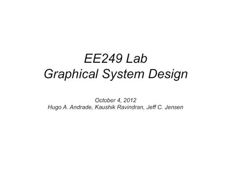 Pdf Ee249 Lab Graphical System Design Ptolemy Project · Evolution Of Labview Code Generation