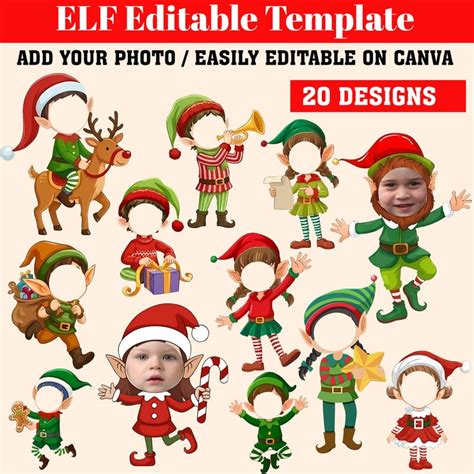 Elf Cut Outs With Photos Etsy