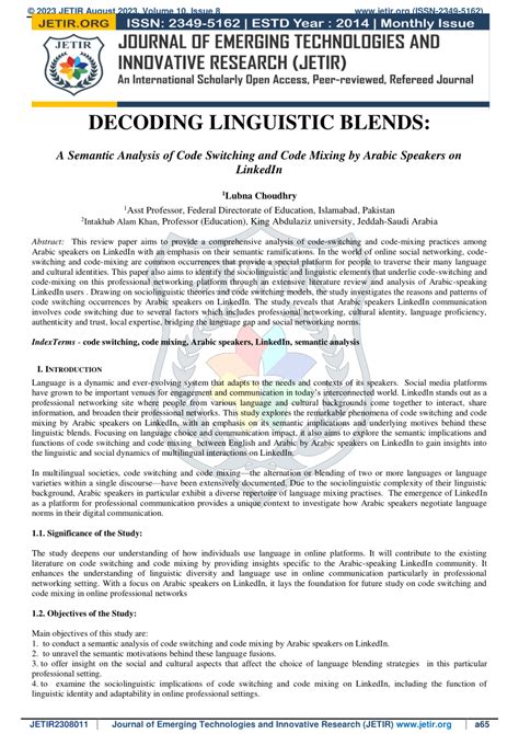 pdf decoding linguistic blends a semantic analysis of code switching and code mixing by