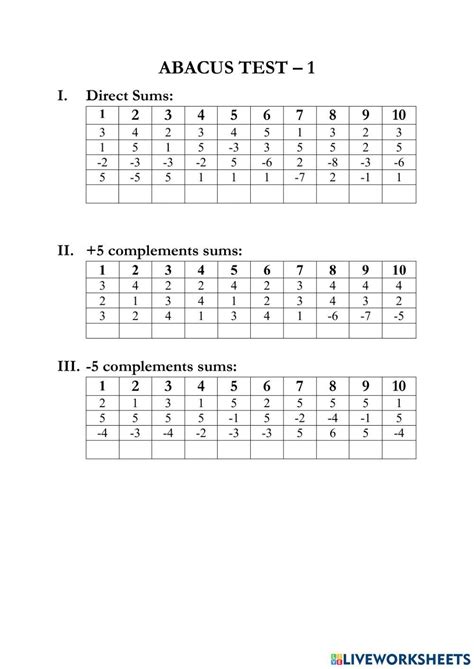 Free Printable Abacus Worksheets Free Printable