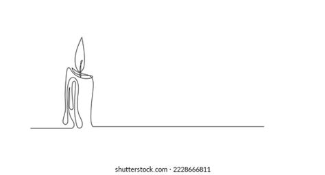 Continuous Line Candles Line Drawing Burning Stock Vector Royalty Free Shutterstock