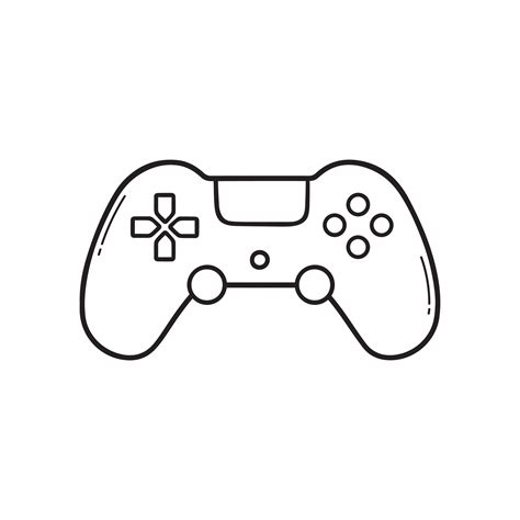 joystick doodle gamepad game controller in sketch style hand drawn