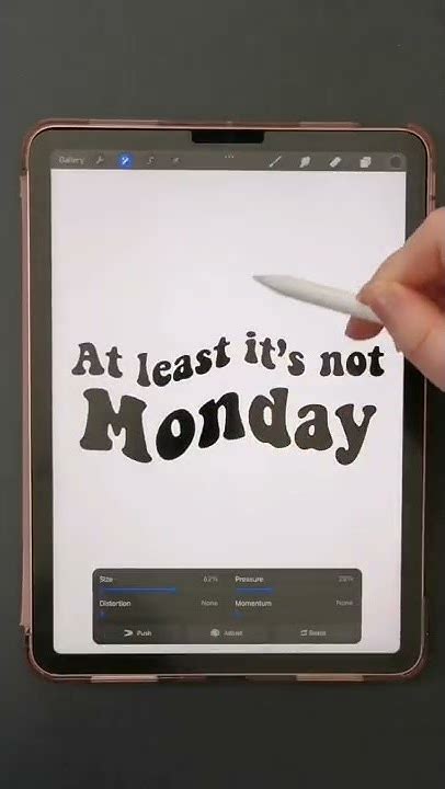 Easy Procreate Tutorial Wavy Text Shorts Youtube