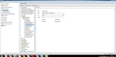 Defect Column Not Displaying User Field Application Quality