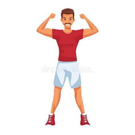 Fit Man Doing Exercise Stock Vector Illustration Of Athlete 135024095
