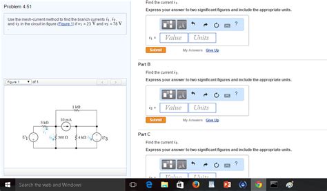 Solved Use The Mesh Current Method To Find The Branch