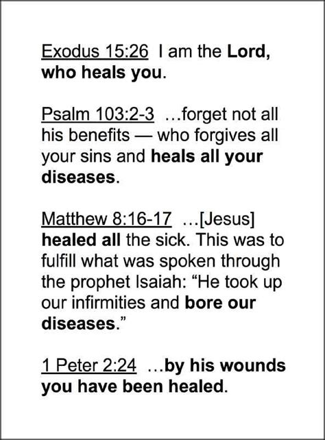 Printable Bible Verses On Healing