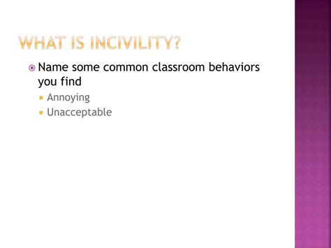 Ppt Managing Classroom Incivility Powerpoint Presentation Free