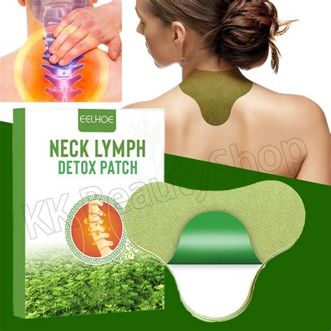 Neck Lymph Detox Patch Pain Reliever Anti Swelling Hot Compress Plaster