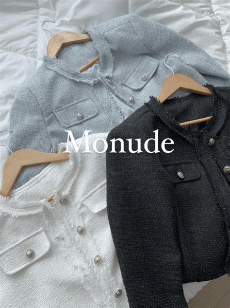 🎀인기폭주 고퀄🎀 르에 숏 노카라 은장 트위드 자켓 에이블리