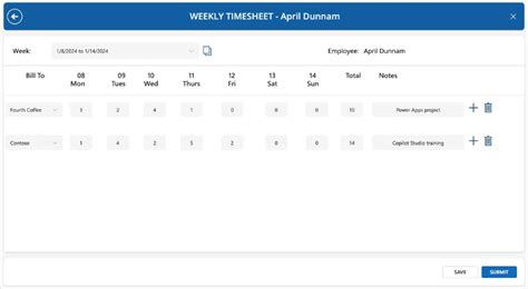 Ultimate Weekly Timesheet Power Apps Template