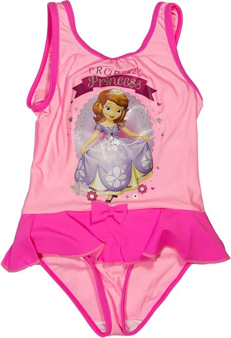 Disney Sofia The First Official Girls Swimsuit 1 Piece 3years Pink