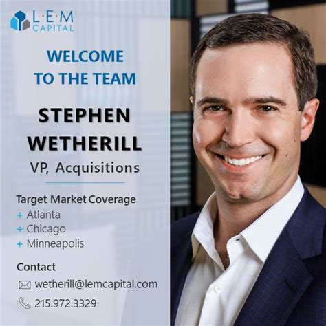 Jay Eisner On Linkedin Lem Capital Welcomed Stephen Wetherill To The