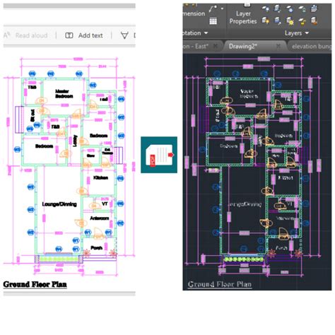 Convert Pdf Hand Drawn Sketch To Autocad By Realone Fiverr