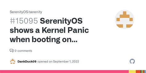 Serenityos Shows A Kernel Panic When Booting On Vmware Workstation 16 Player Workstation Pro