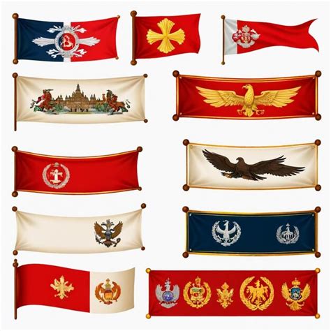 Historical Banner Vector Set White Background Isolated A High Premium