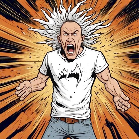 Premium Ai Image Exploding Head Screaming Thunder Generated Ai