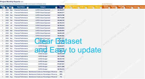 Comprehensive Project Management Performance Excel Dashboard Other Levels