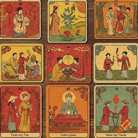 Vietnamese Oracle Tarot Cards For Divination On Craiyon