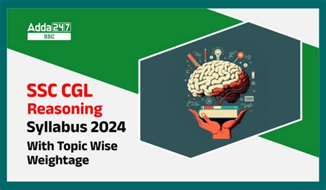 Ssc Cgl Reasoning Syllabus 2024 With Topic Wise Weightage