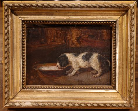 Старинная подготовительная работа картина Мальчик с собакой