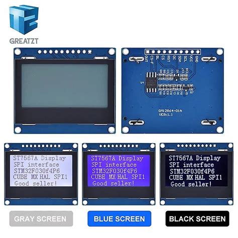12864 Spi Lcd Module 128x64 Spi St7567a Cog Graphic Display Screen Board Lcm Panel 128x64 Dot