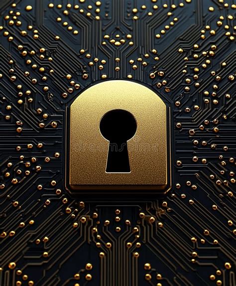 A Digital Lock Symbolizing Security In A Tech World Stock Illustration Illustration Of Lock