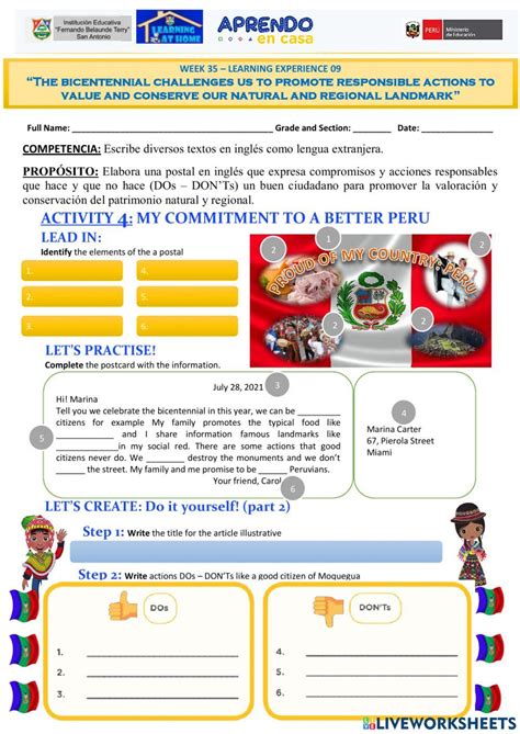 Commitments Free Interactive Worksheets 4035205