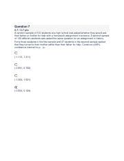 Biostatistics Quiz Hypothesis Testing Sample Question Docx Question Pts A