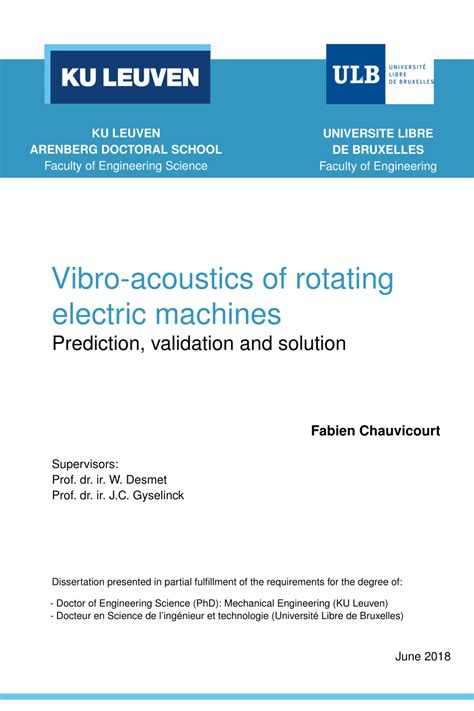 Pdf Vibro Acoustics Of Rotating Electric Machines Prediction Validation And Solution