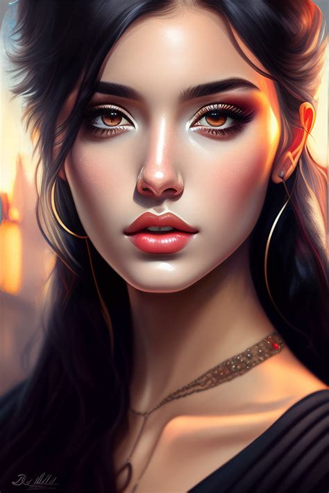 Lexica Spanish E Girl Bangs Black Hair Beautiful Lips Gothic