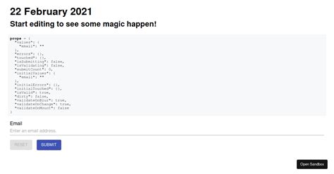 Test 22 02 2021 Forked Codesandbox Test 22 02 2021 Forked Codesandbox