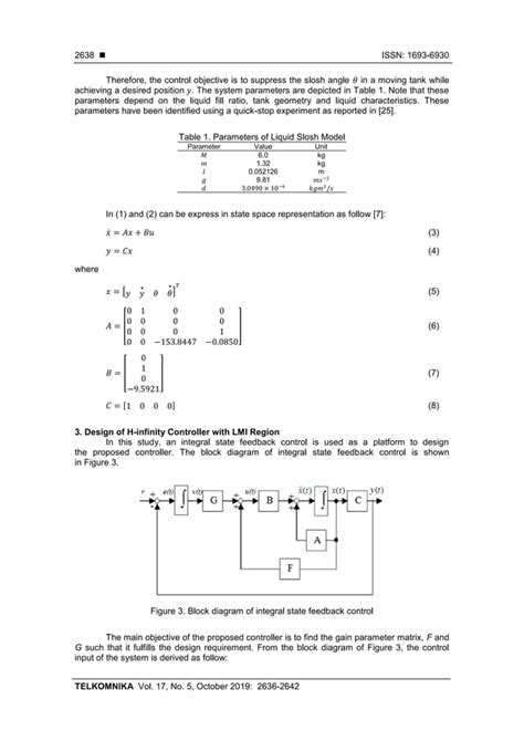 H Infinity Controller With Graphical Lmi Region Profile For Liquid