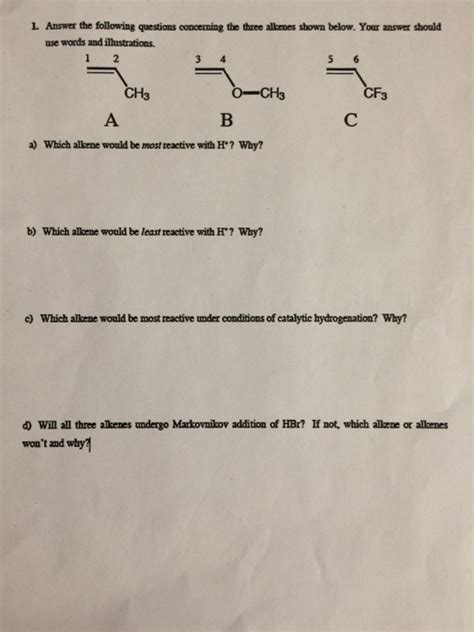 Solved L Answer The Following Questions Concerning The Three