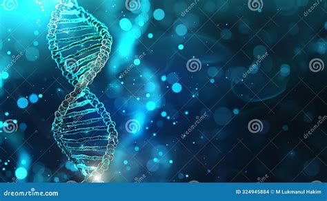 Glowing Blue Dna Double Helix Genetic Engineering And Gene Editing Concept Scientific