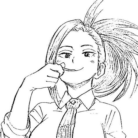 Coloriage Momo Yaoyorozu Rigolette Dessin Gratuit Imprimer