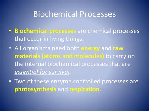 Ppt Basic Biochemical Processes Of Living Organisms Powerpoint