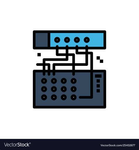 Analog Connection Device Module Sound Flat Color Vector Image