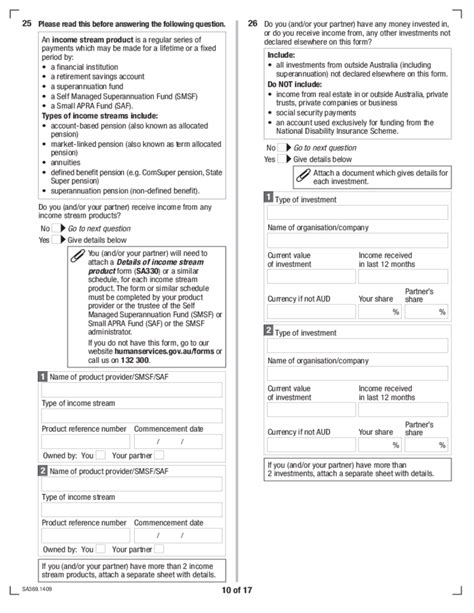 Income And Assets Sample Form Free Download