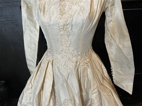 Antique Victorian Ivory Wedding Dress Ebay
