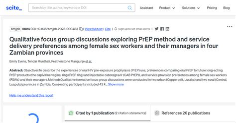 Qualitative Focus Group Discussions Exploring Prep Method And Service Delivery Preferences Among