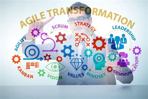 Businessman In Agile Transformation Concept Stock Image Image Of Teamwork Agility 212539541