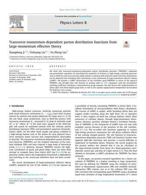 Pdf Transverse Momentum Dependent Parton Distribution Functions From Large Momentum Effective