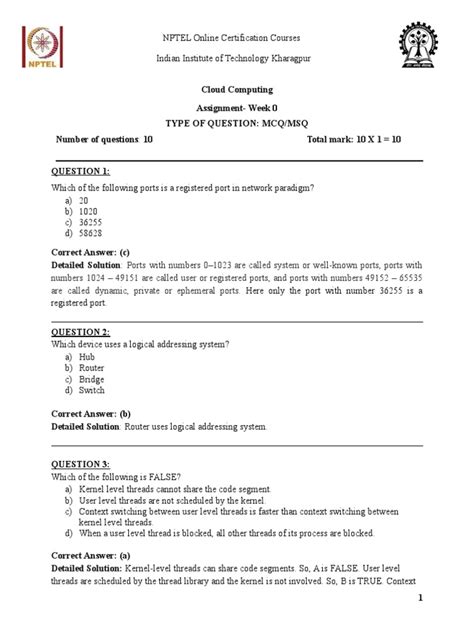 Nptel Cc Assignment0 Pdf