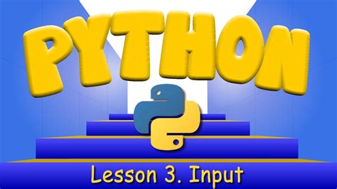 Python Programming 3 Input Youtube