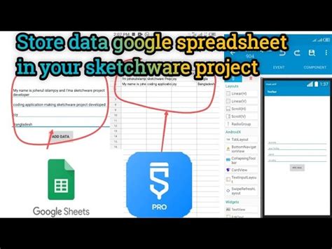 Send Data In Google Spreadsheet In Sketchware Project Google Spreadsheet Database